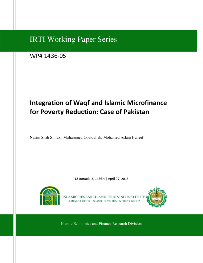 Islamic Micro-Finance And Poverty Alleviation: A Case Of Pakistan ...