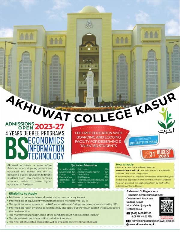 Admission - Akhuwat | Islamic Micro Finance